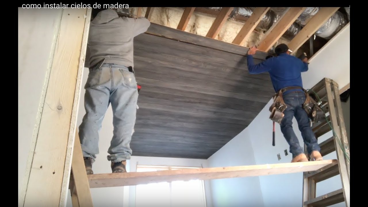 Cómo instalar un techo cielo raso de machimbre en casa